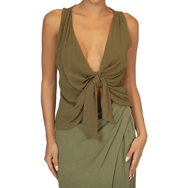 JLUXLABEL Elicia Sleeveless Top - Green
