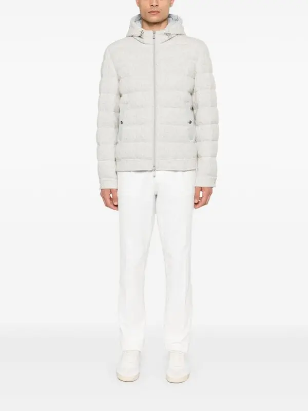 Eleventy Cable-knit Puffer Jacket