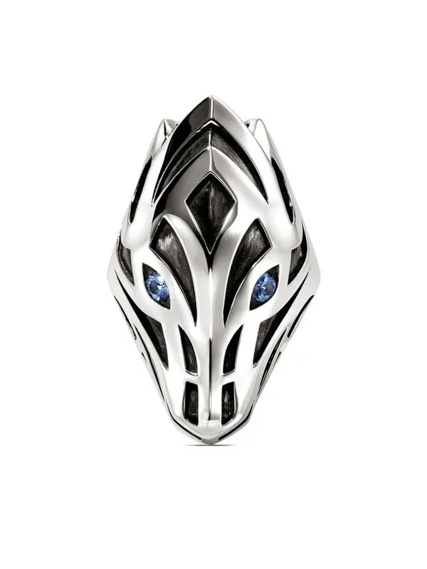 John Hardy Sterling Naga Sapphire Ring - Silver