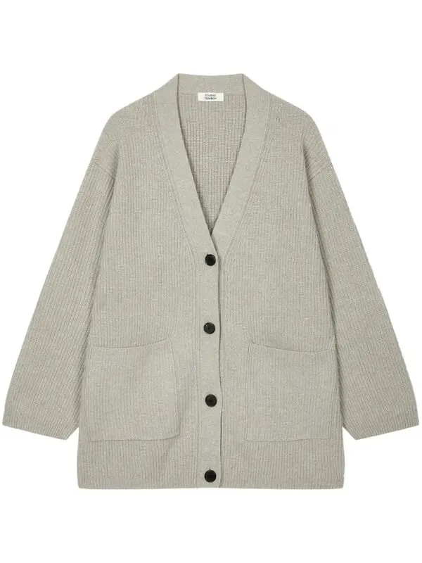 STUDIO TOMBOY V-neck Oversize Cardigan - Grey