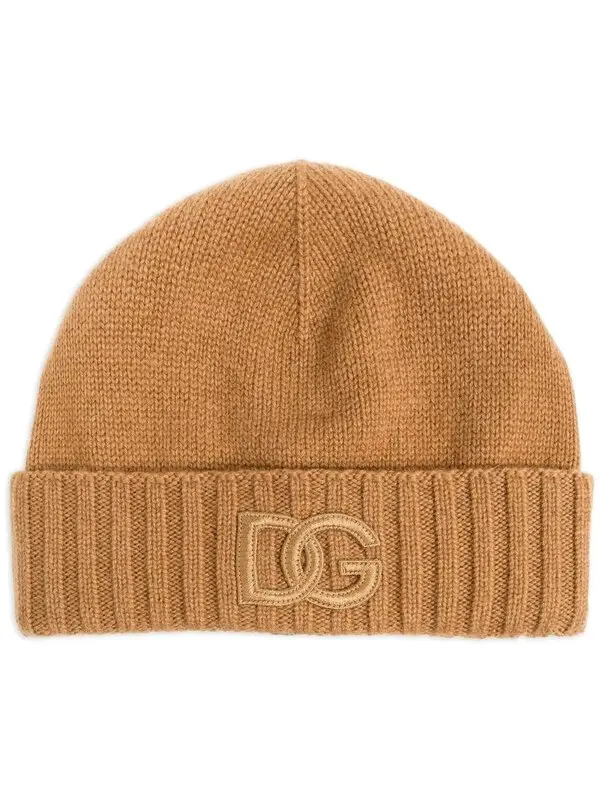 Dolce & Gabbana Logo-embroidered Beanie - Neutrals