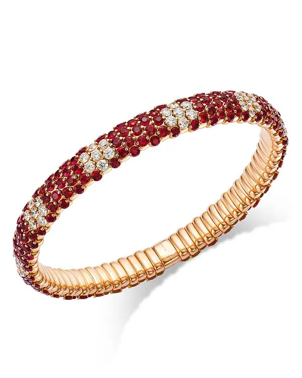 ZYDO 18k Rose Gold Ruby And Diamond Bracelet
