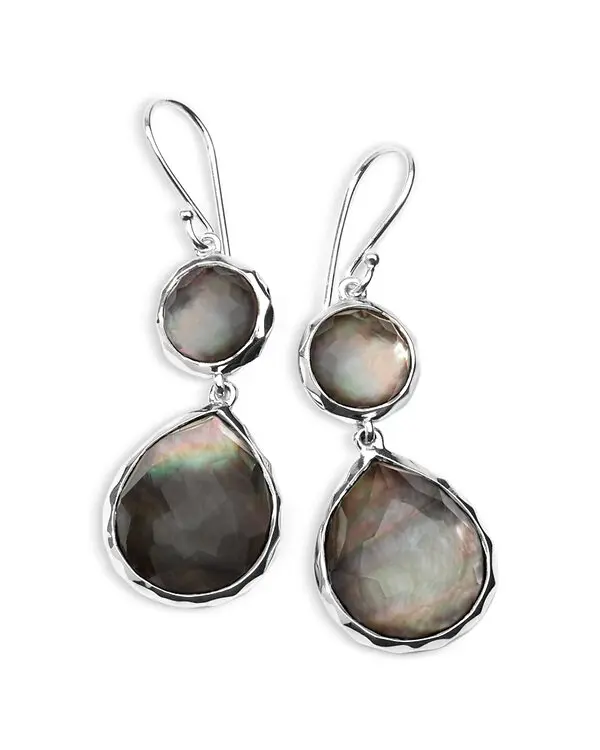 Ippolita Sterling Silver Rock Candy Double Drop Earrings - Black/silver