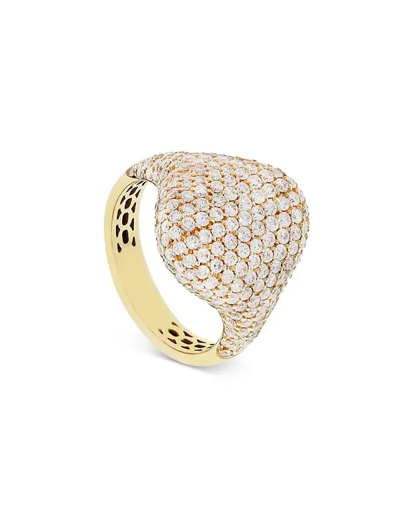 CRIVELLI 18k Yellow Diamond Pave Ring