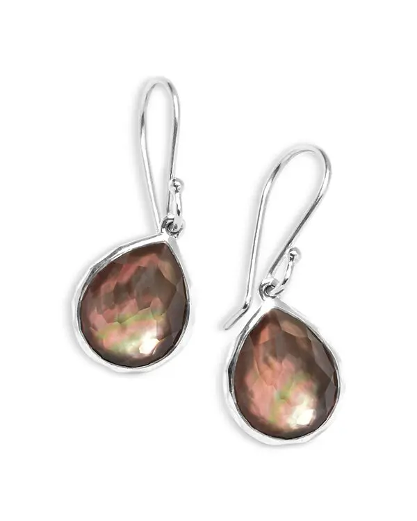 Ippolita Sterling Silver Teeny Teardrop Earrings - Brown/silver