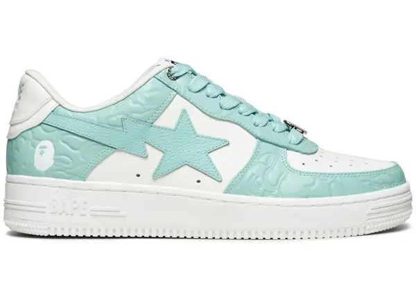 BAPE A Bathing Ape Sta #4 Linecamoin Sneakers - White/sax