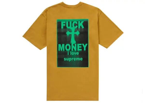 Supreme Fuck Money Tee Shirt - Mustard
