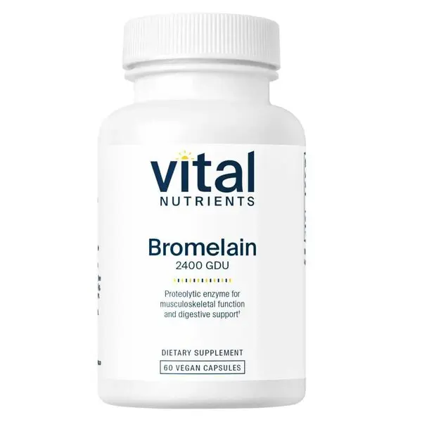 VITAL NUTRIENTS Bromelain High Potency 2400gdu 375mg 60 Capsules