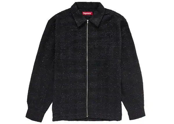 Supreme Boucle Zip Up Shirt black L