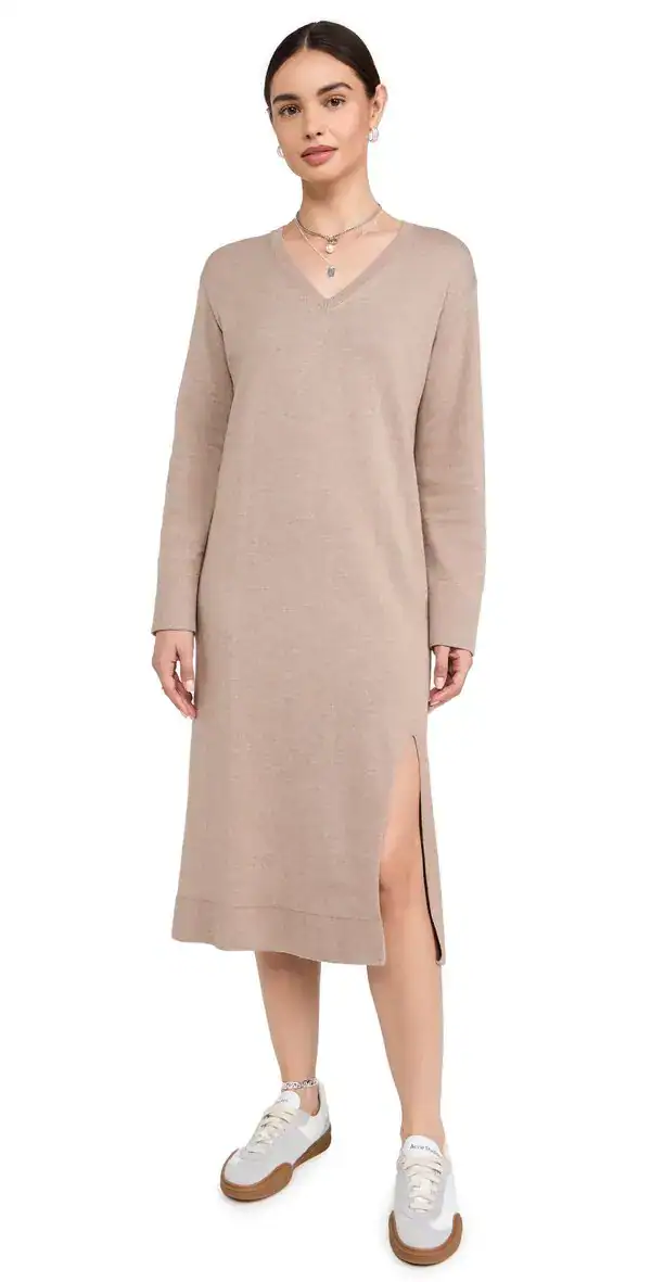 Ogd One Grey Day Tilda Knit Midi Dress In Stone - 75% Off | Editorialist