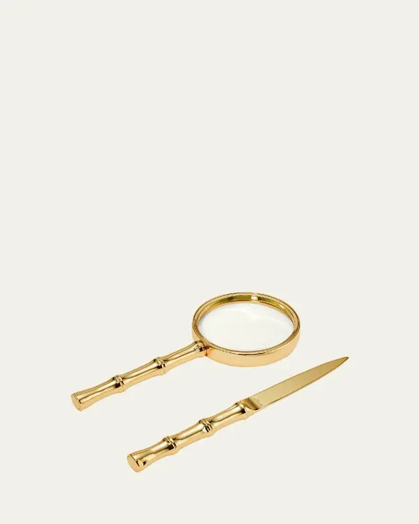 Aerin Ava Bamboo Magnifying Glass And Letter Opener