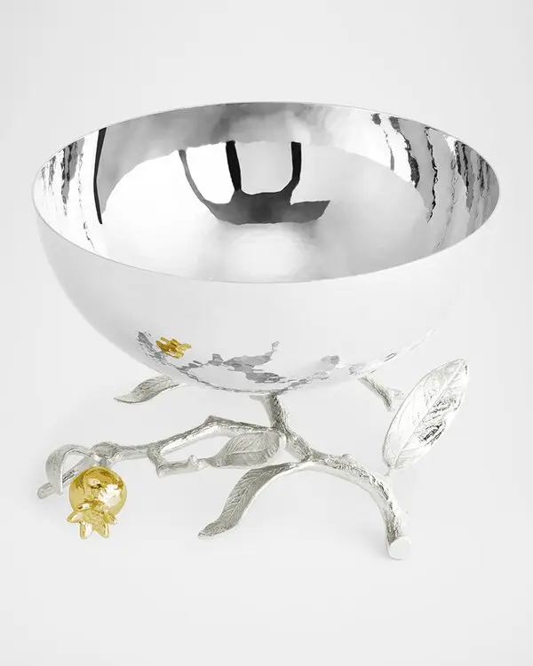 Michael Aram Pomegranate Silver & Gold Small Bowl With 24k Goldplate - Silver And Gold