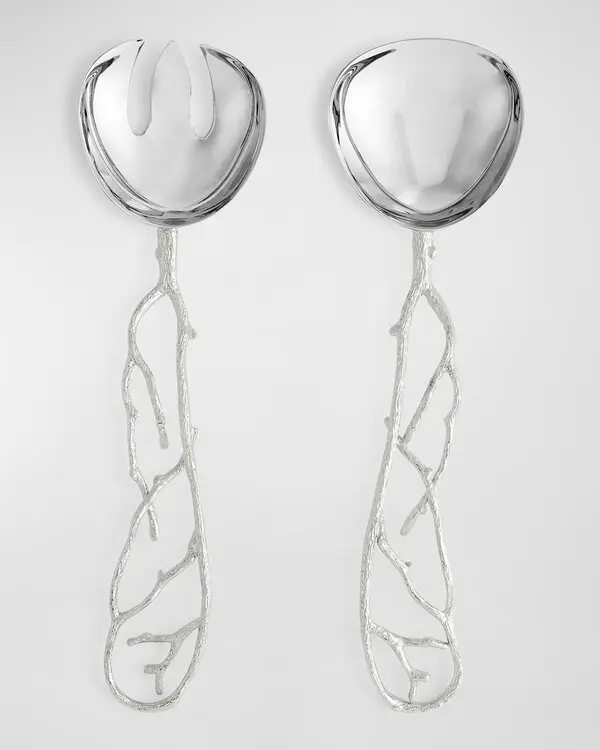 Michael Aram Pomegranate Silver & Gold 2-piece Serving Set - Silver And Gold