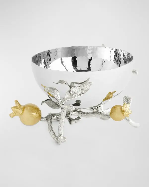 Michael Aram Pomegranate Silver & Gold Nut Bowl