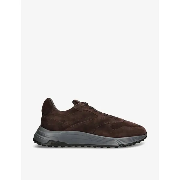 Hogan Hyperlight Branded Suede Low-top Trainers - Dark Brown