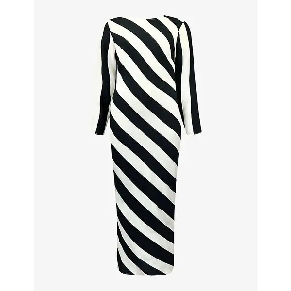 RO&ZO Clara Stripe-print Woven Maxi Dress