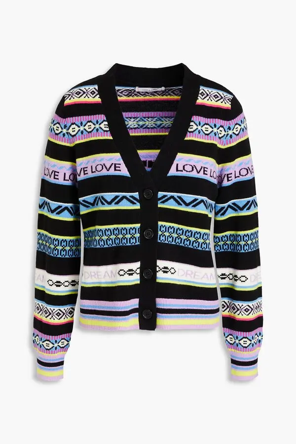 Chinti & Parker Intarsia Wool And Cashmere-blend Cardigan
