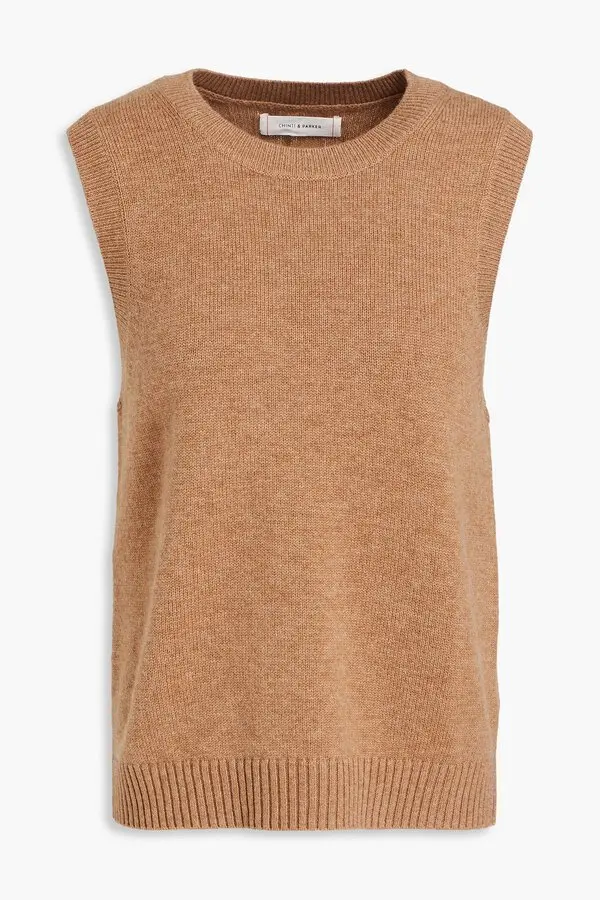 Chinti & Parker Wool And Cashmere-blend Vest - Light Brown
