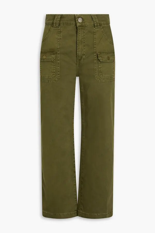 FRAME Cropped Cotton-blend Twill Cargo Pants