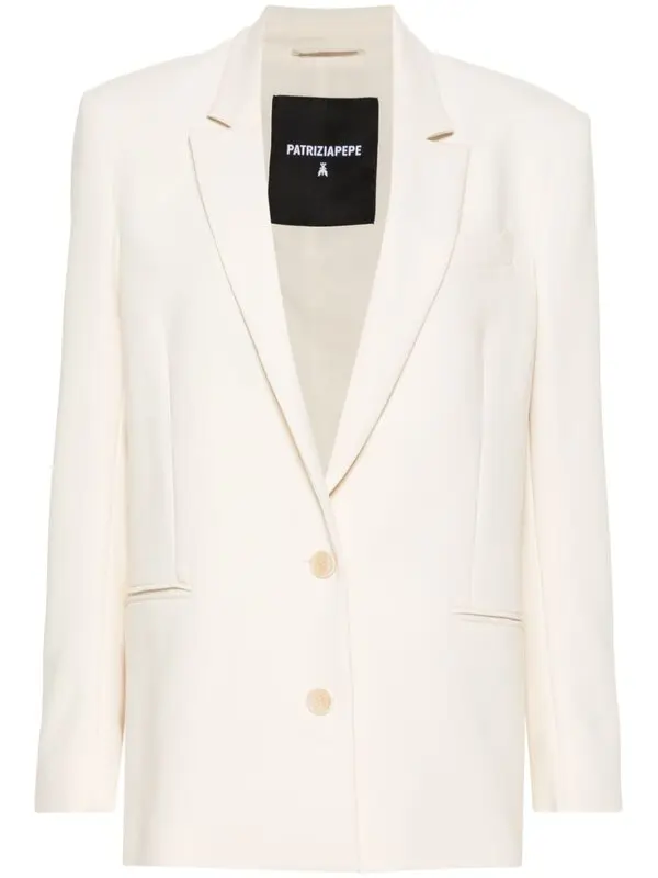 Patrizia Pepe Buttoned Twill Blazer