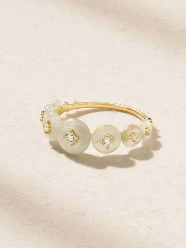 Fernando Jorge Surrounding Aquamarine And Diamond Ring