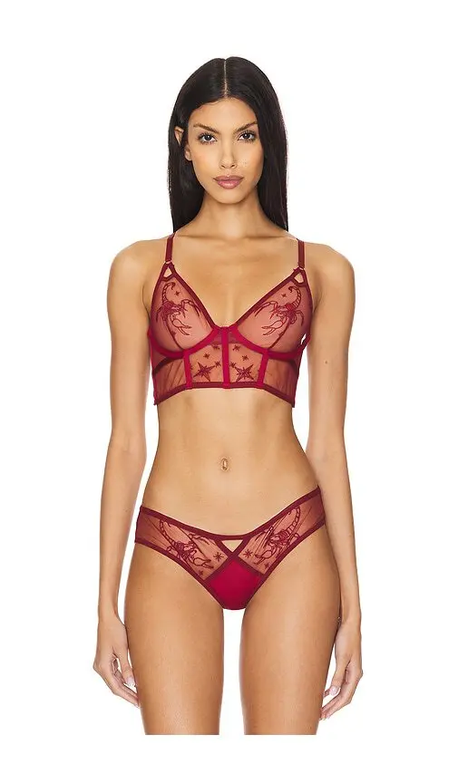 Thistle And Spire Sheer Tulle Scorpio Bra - Black - Dolls Kill