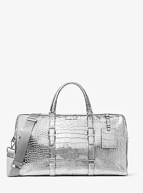 Michael Kors Bedford Travel Extra-Large Metallic Crocodile