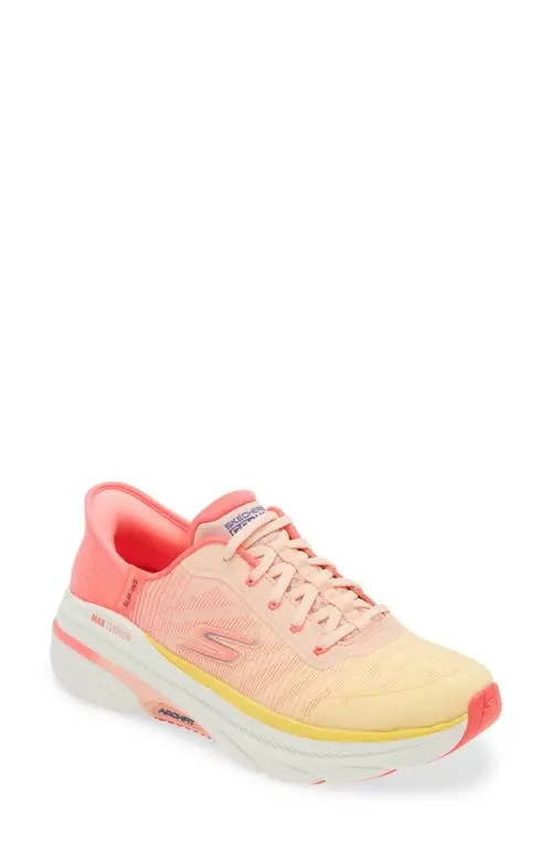 Sketchers Max Cushioning Arch Fit Adelphi Sneaker - Peach