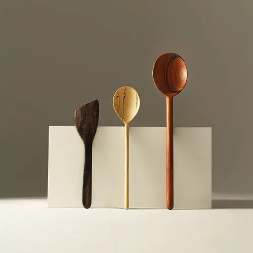 ITZA WOOD Handcarved Kitchen Utensilsset Of 3