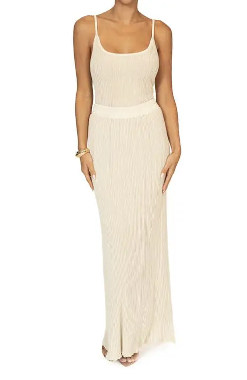 JLUXLABEL Serena Metallic Rib Knit Set - Beige