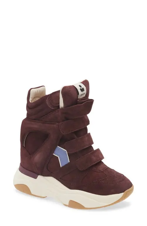 Isabel Marant Balskee Wedge Sneakers - Plum/ Lavender