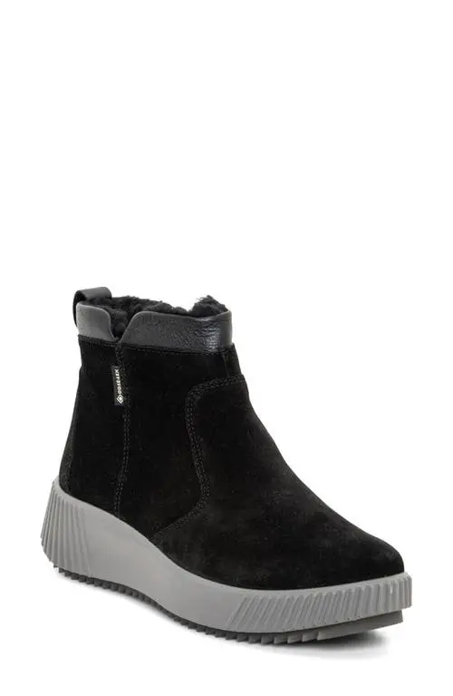 ARA Dahlia Waterproof Faux Fur Lined Sneaker - Black
