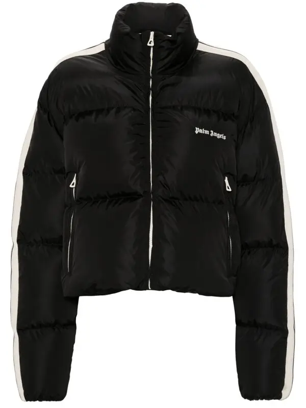 Palm Angels Embroidered-logo Padded Jacket - Black