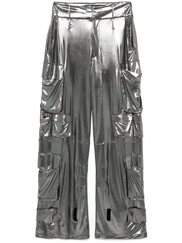 Amen Lamé-effect Cargo Pants