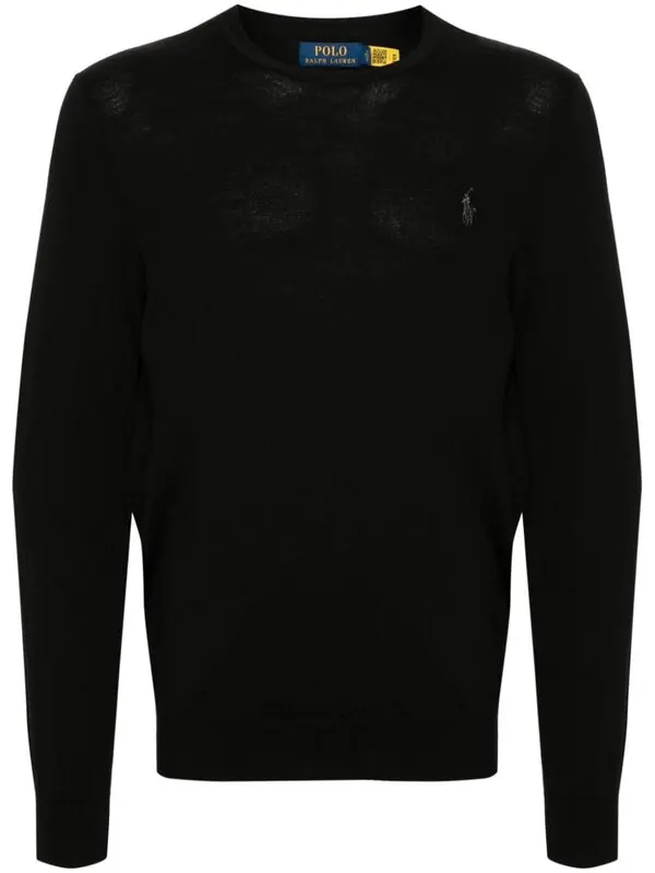 Ralph Lauren Round-neck Wool Sweater - Black
