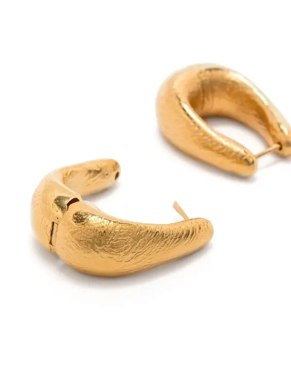 FORTE_FORTE Sculpture Hoop Earrings - Gold