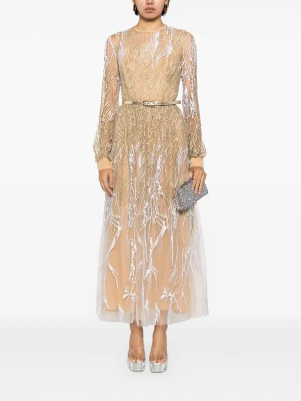 Elie Saab Arboreal Midi Gown