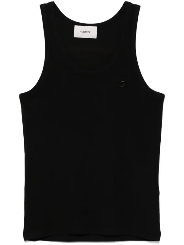 Coperni Logo-embroidered Tank Top - Black