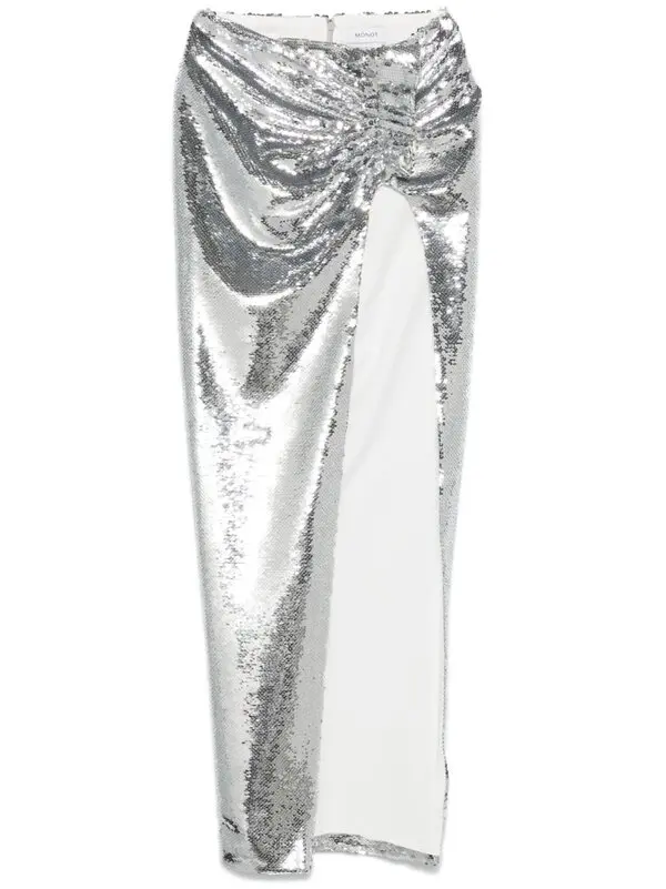 MONOT Sequinned Maxi Skirt