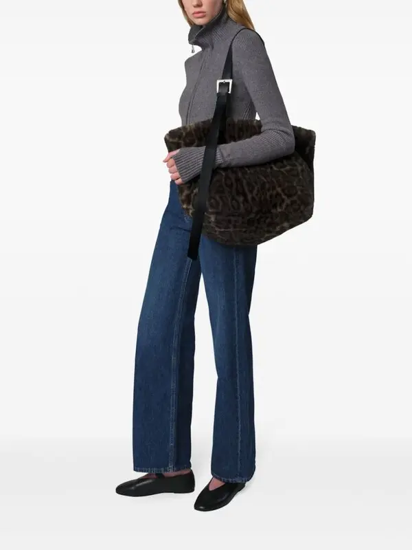 Apparis Esti Leopard Print Shoulder Bag - Brown