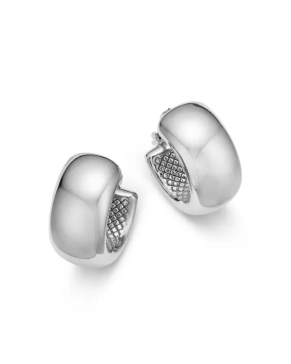 Aqua Sterling Huggie Hoop Earrings