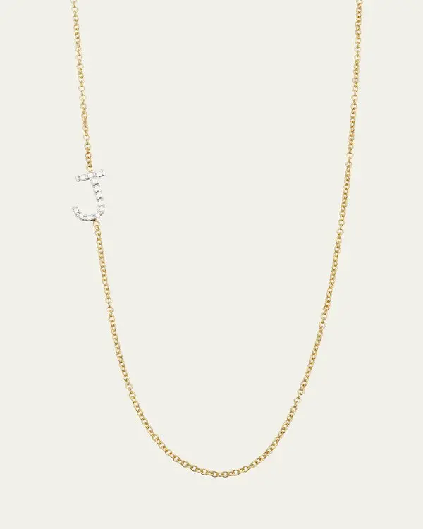 ZOE LEV Diamond Initial Necklace