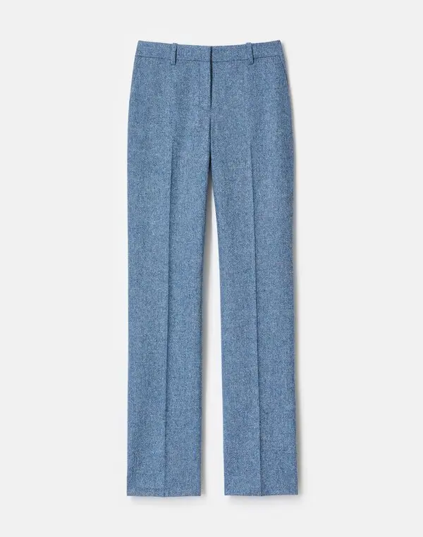 Lafayette 148 New York Donegal Tweed Gate Pant - Bluebell Multi