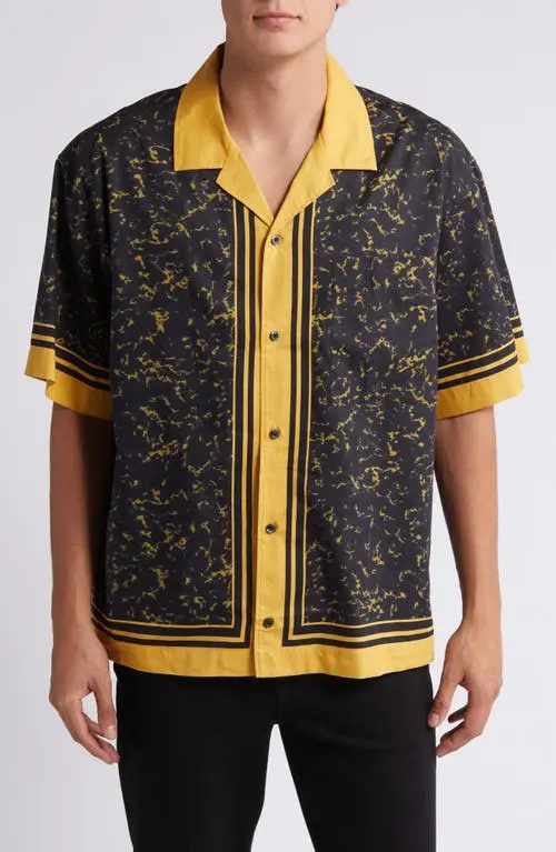 Hugo Boss Egeeno Border Stripe Camp Shirt