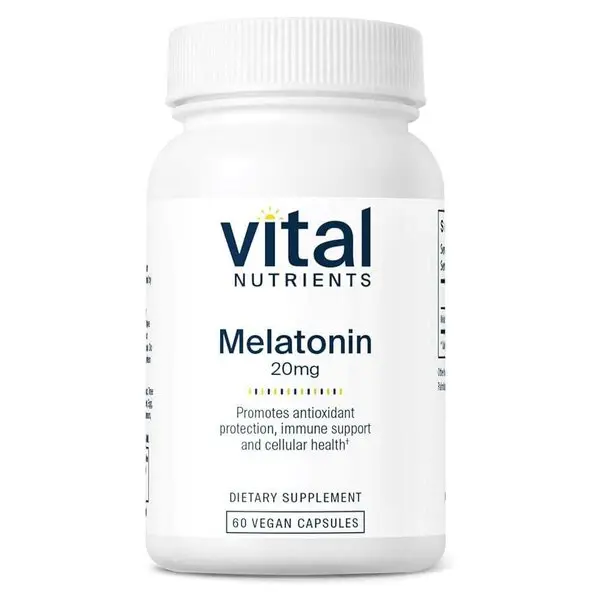 VITAL NUTRIENTS Melatonin 20mg 60 Capsules