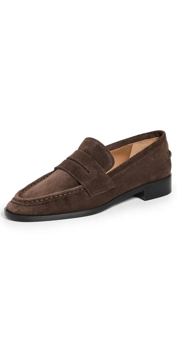 ATP ATELIER Airola Suede Loafers - Walnut