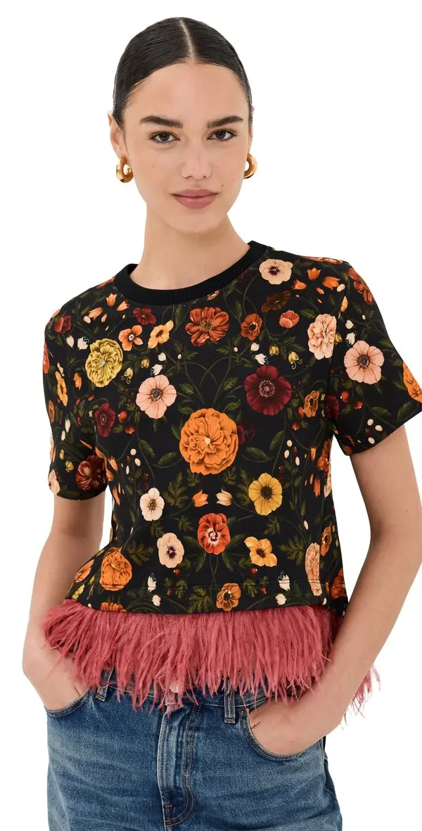 La DoubleJ La Scala Feathered Tee - Botticelli