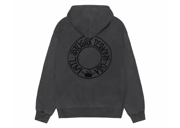 StÜssy Buana Pigment Dyed Hoodie - Black