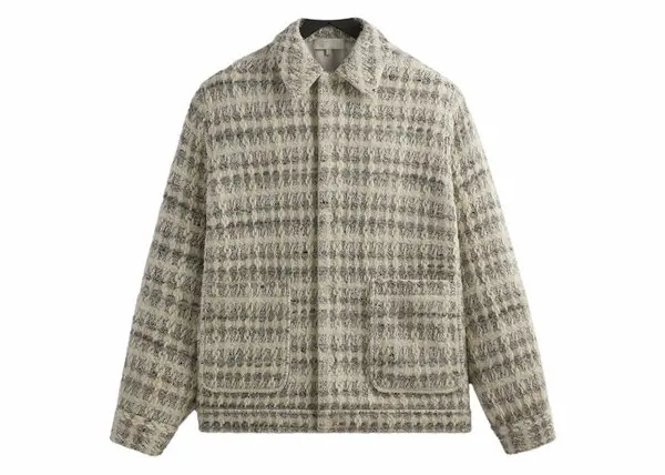 Kith Windowpane Tweed Boxy Collared Overshirt