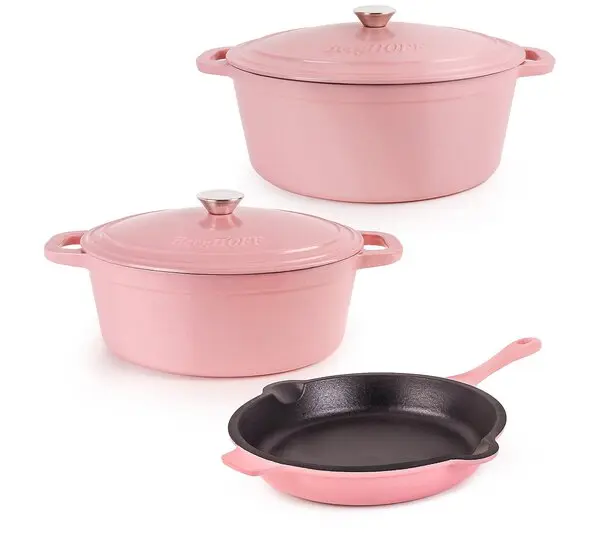 BERGHOFF Neo 5pc 5qt. & 8qt. Cast Iron Oval Dut H Oven Set